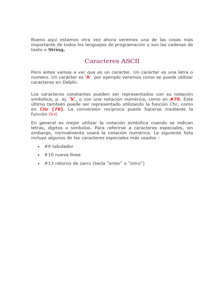 String | PDF | Cadena (informática) | Programación de computadoras