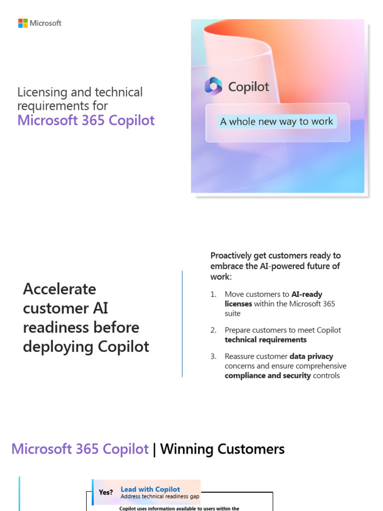 Microsoft365 Copilot Customer Licensing and Technical Requirements | PDF | Microsoft Outlook ...