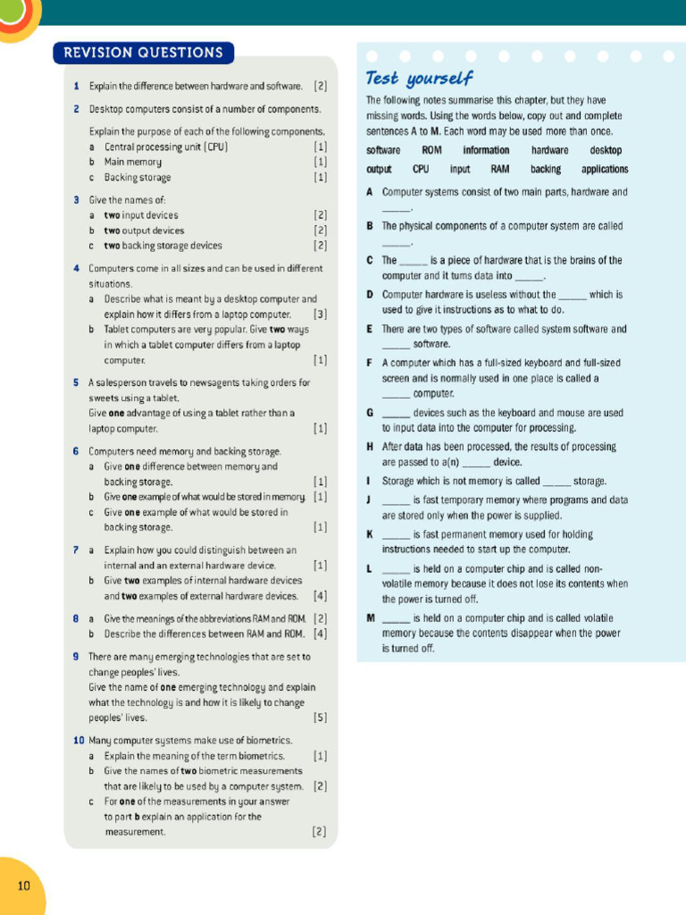 ICT Chapater One Review Exercise - 1657805647 | PDF