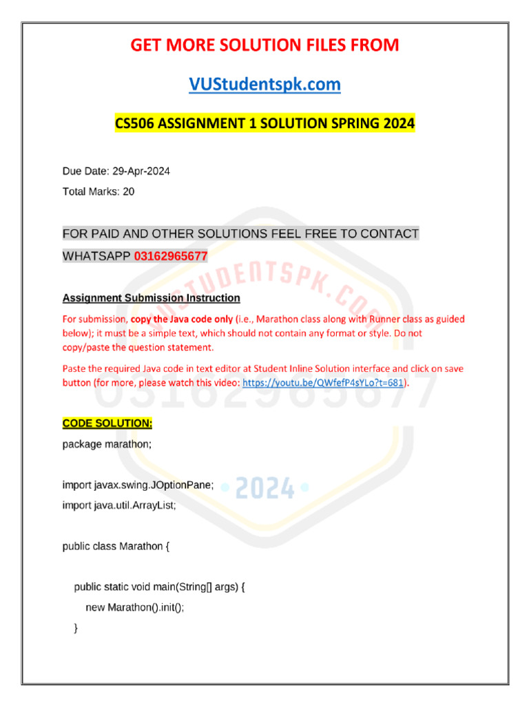 CS506 Assignment 1 Solution Spring 2024 | PDF