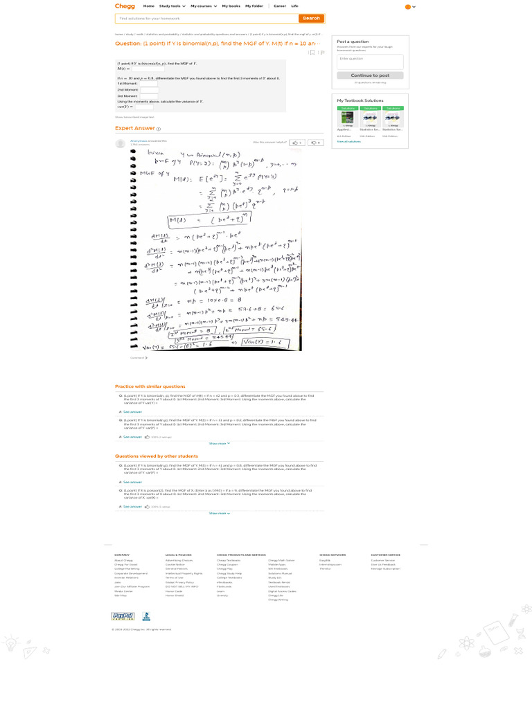 MGF of Binomial Distribution | PDF