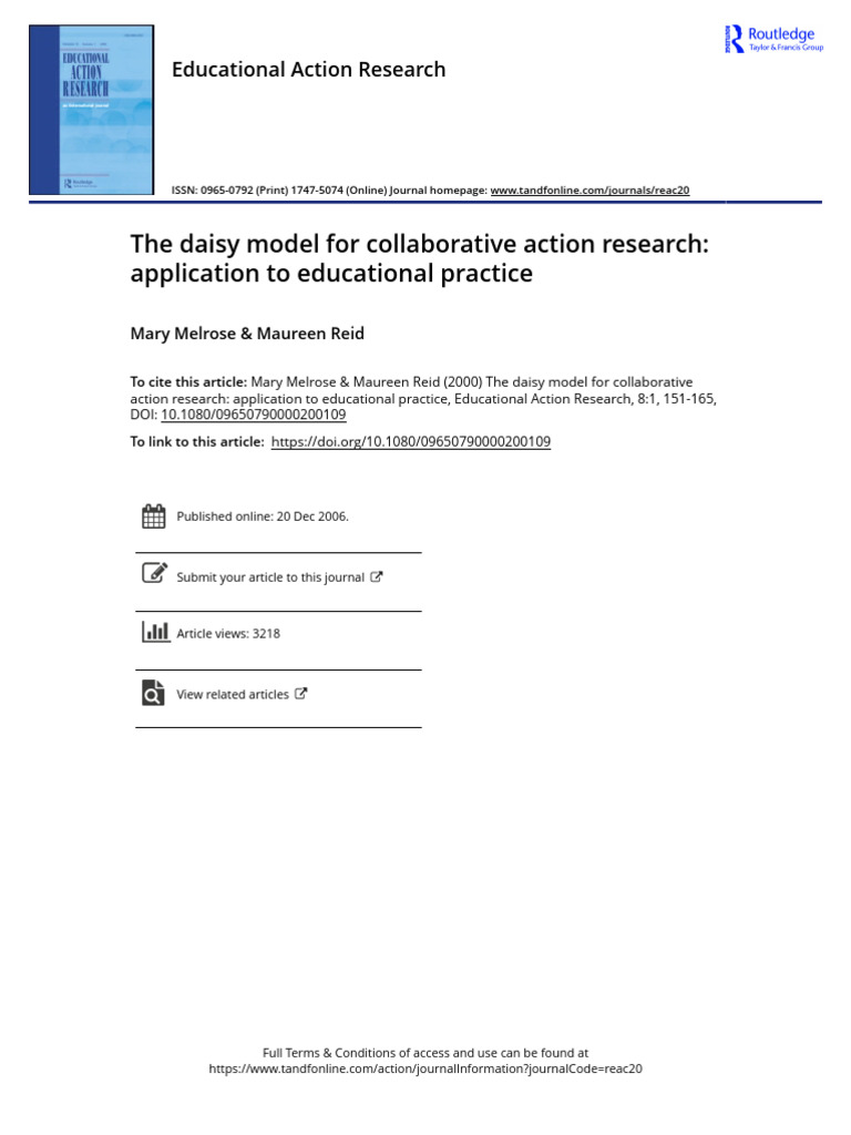 The Daisy Model For Collaborative Action Research Application To ...