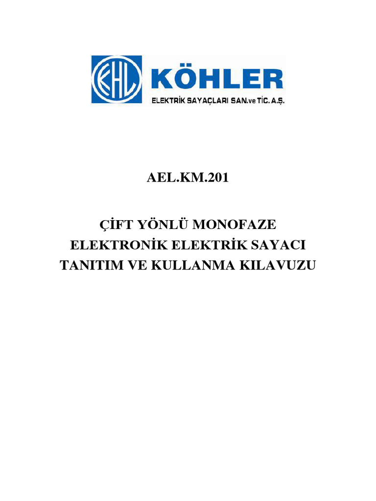 AEL - KM.201 Kullanma Kılavuzu - v1.0.0 | PDF