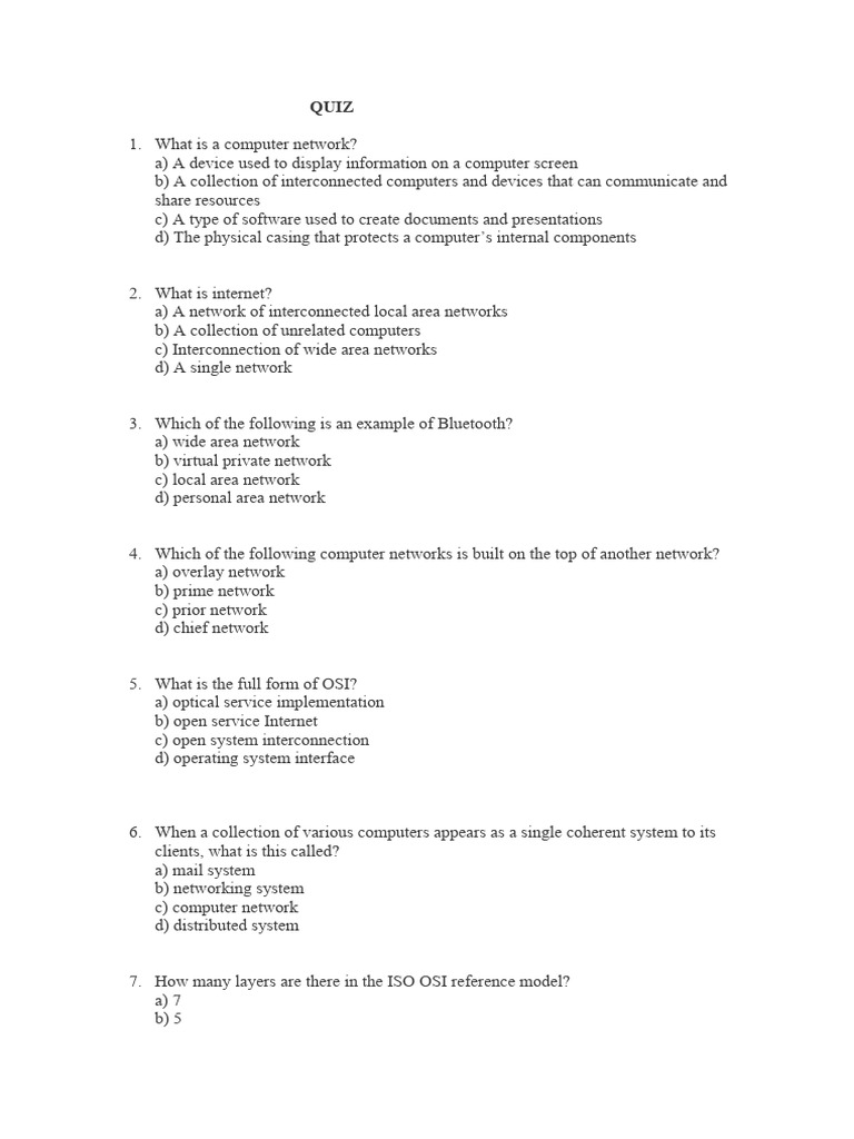 Computer Networks | PDF | Computer Network | Osi Model