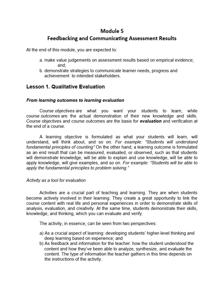 Communicating Assessment Feedback Strategies | PDF | Cognition ...