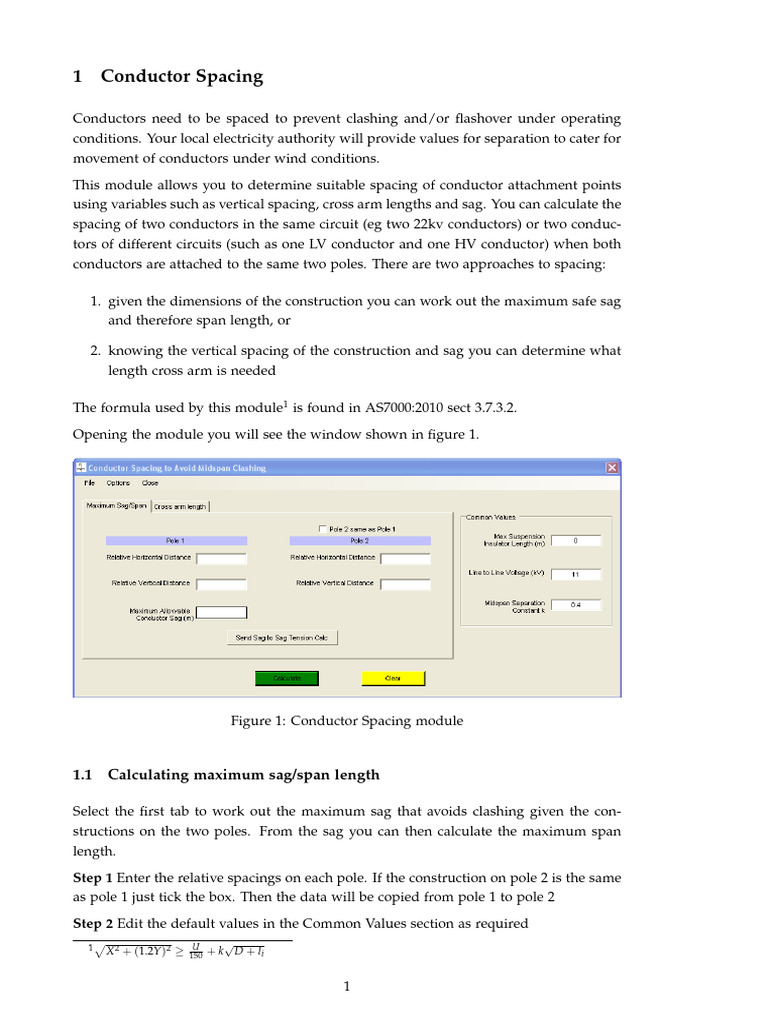 Conductor Spacing | PDF | Root Mean Square | Insulator (Electricity)