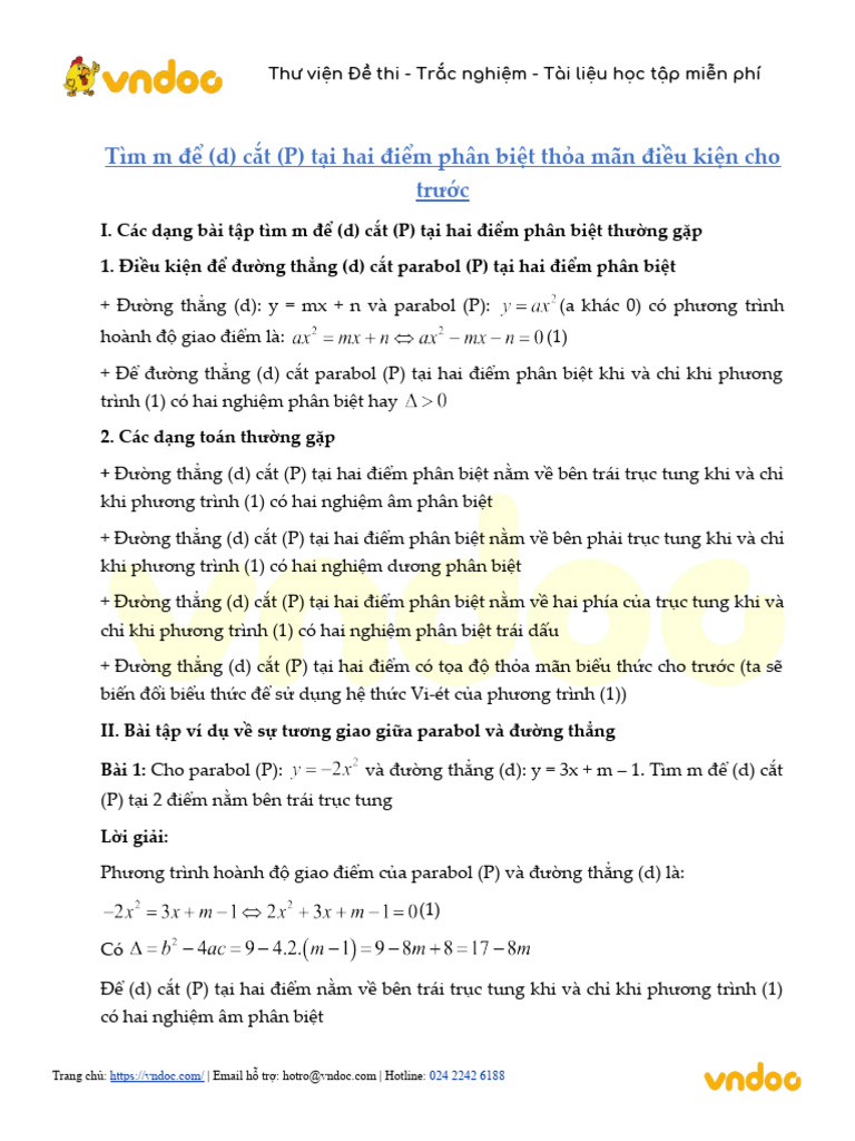 Tim M de D Cat P Tai Hai Diem Phan Biet Thoa Man Dieu Kien Cho Truoc | PDF