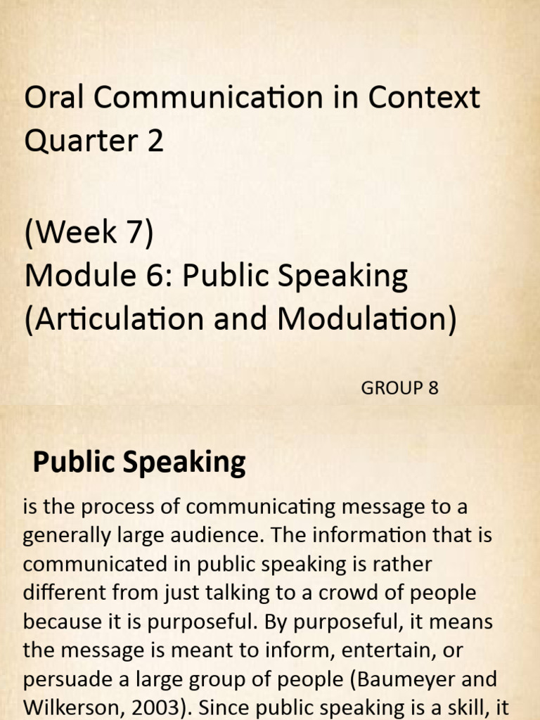 Public Speaking Group 8 Pdf Public Speaking Speech