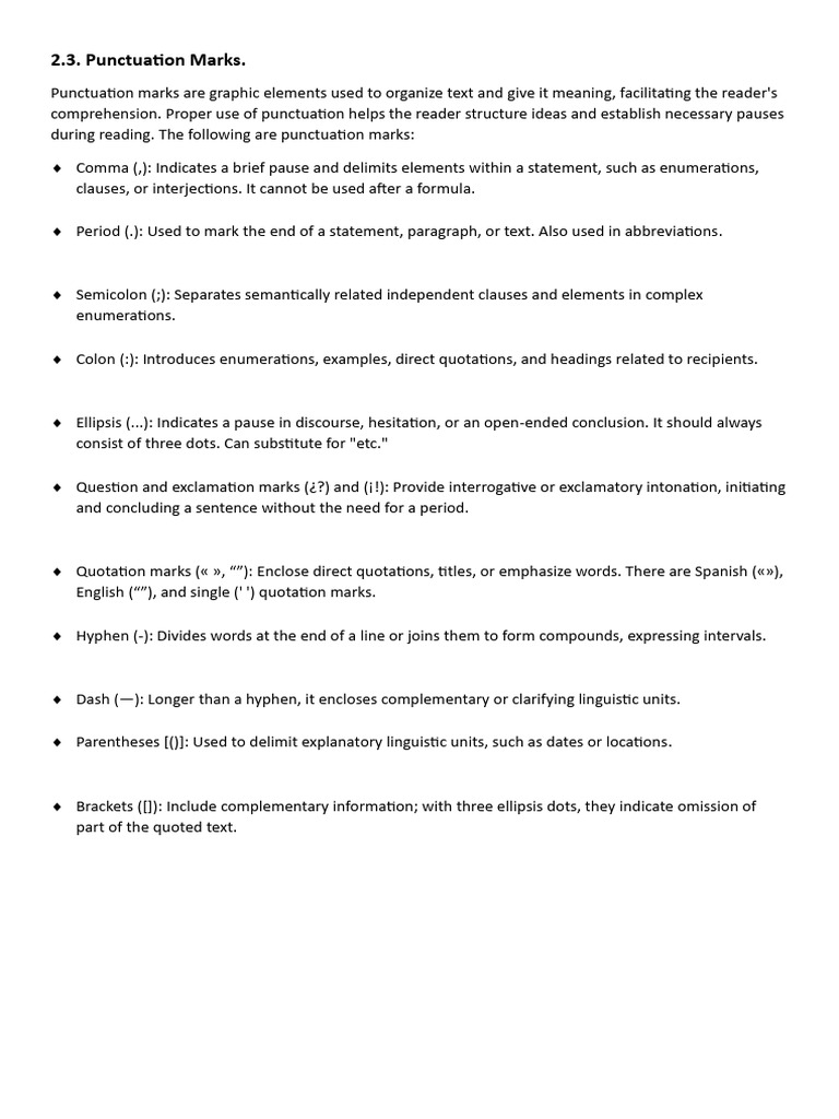 Essential Guide to Punctuation and Formatting | PDF | Punctuation | Acronym