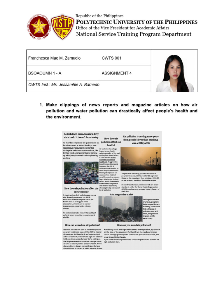 CWTS - Assignment 4 | Download Free PDF | Waste | Waste Management