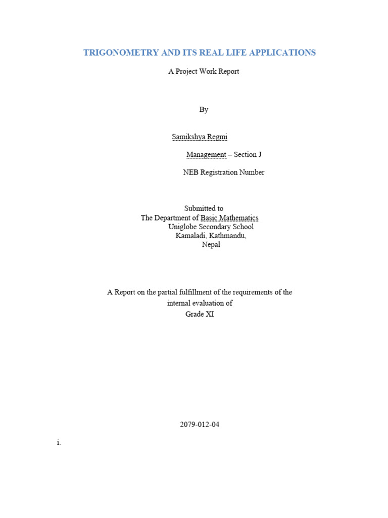 Trigonometry's Real-Life Applications | PDF | Trigonometry ...