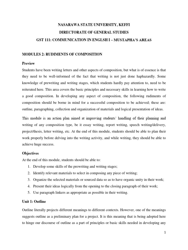 GST 111 Module - Mustapha's Areas | PDF | Dictionary | Paragraph