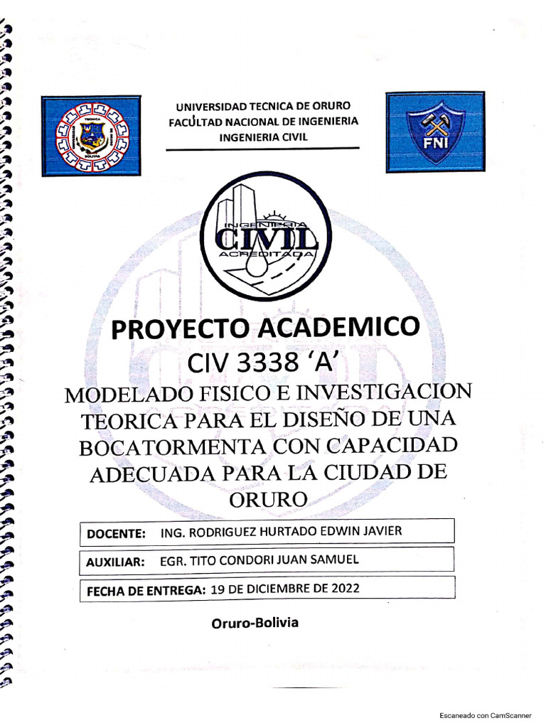 Proyect CIV 3338 | PDF