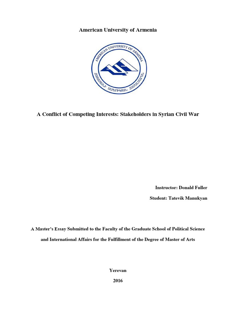 Tatevik Manukyan | Download Free PDF | Syrian Civil War | Bashar Al Assad