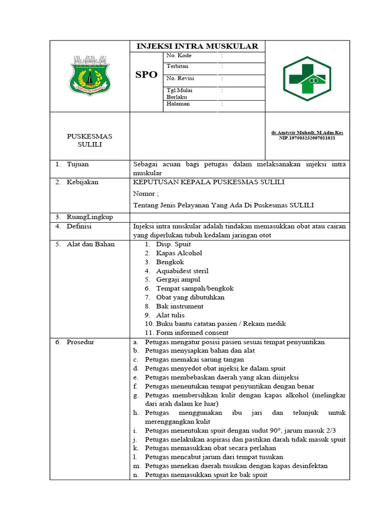 7.2.1.d SPO INJEKSI INTRA MUSKULAR | PDF