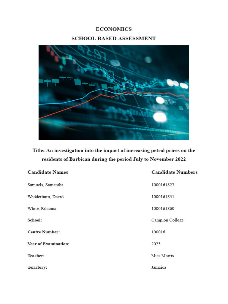 Economics SBA | Download Free PDF | Demand | Gasoline And Diesel Usage ...
