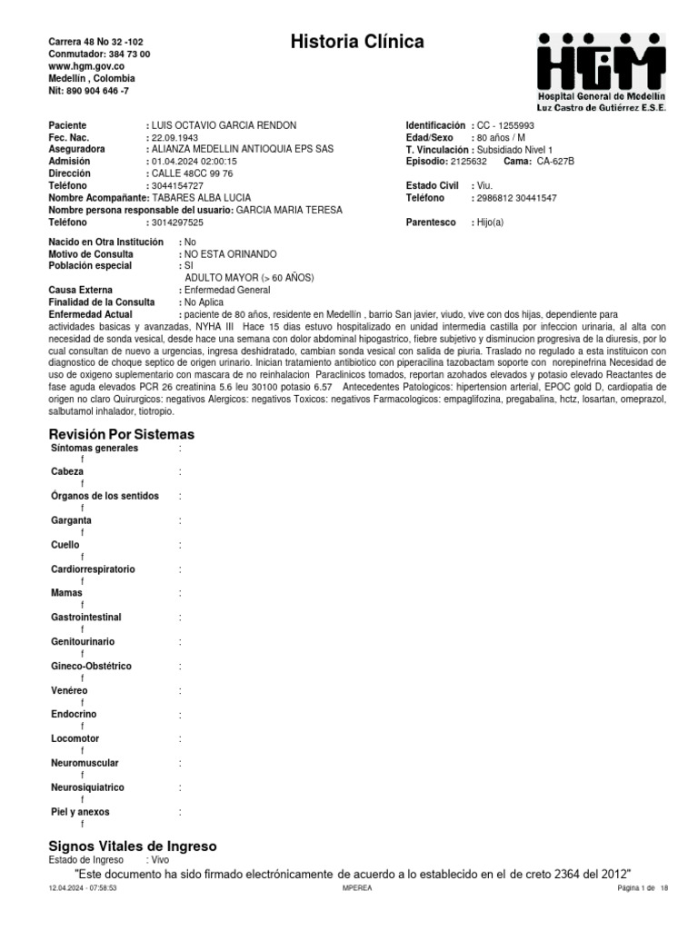 Luis Octavio Garcia Rendon | PDF | Medicamentos con receta | Medicina