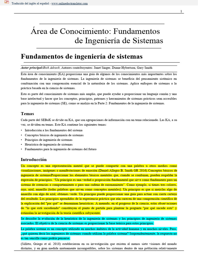 Área de Conocimiento: Fundamentos de Ingeniería de Sistemas. Rick ...