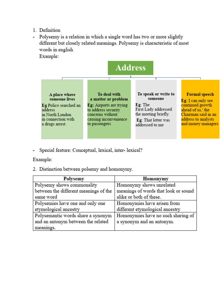 Understanding Polysemy vs. Homonymy | PDF