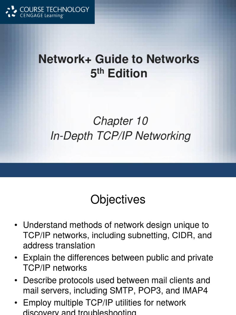 Network+ Guide To Networks 5 Edition: In-Depth TCP/IP Networking | PDF | Ip Address | Email