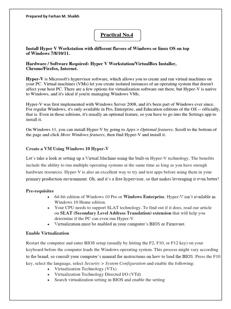 PR 4 | Download Free PDF | Hyper V | Virtual Machine