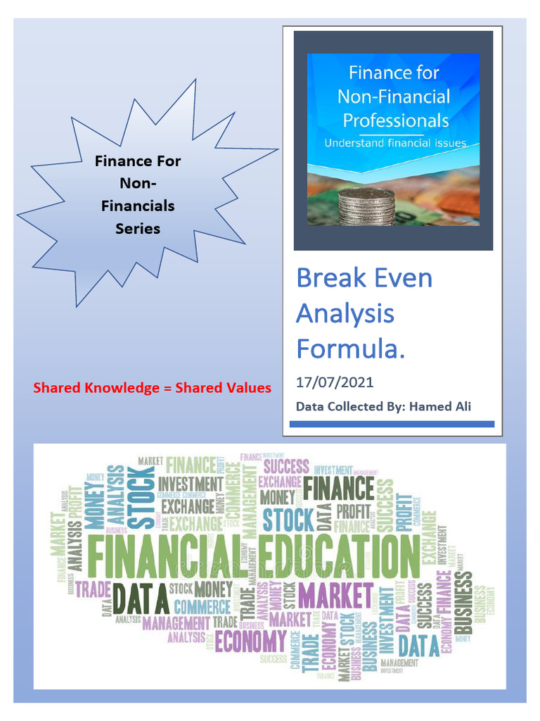 Break Even Analysis Explained | PDF | Business Economics | Pricing