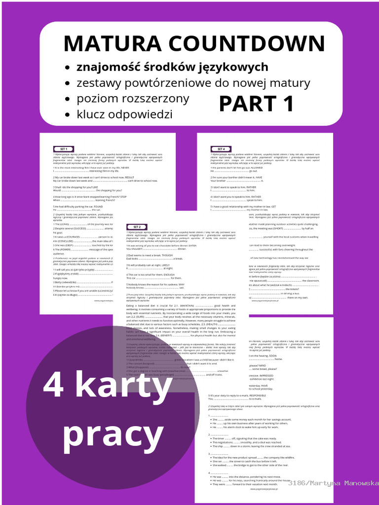 Matura Countdown Part 1 - 1712209521 | PDF