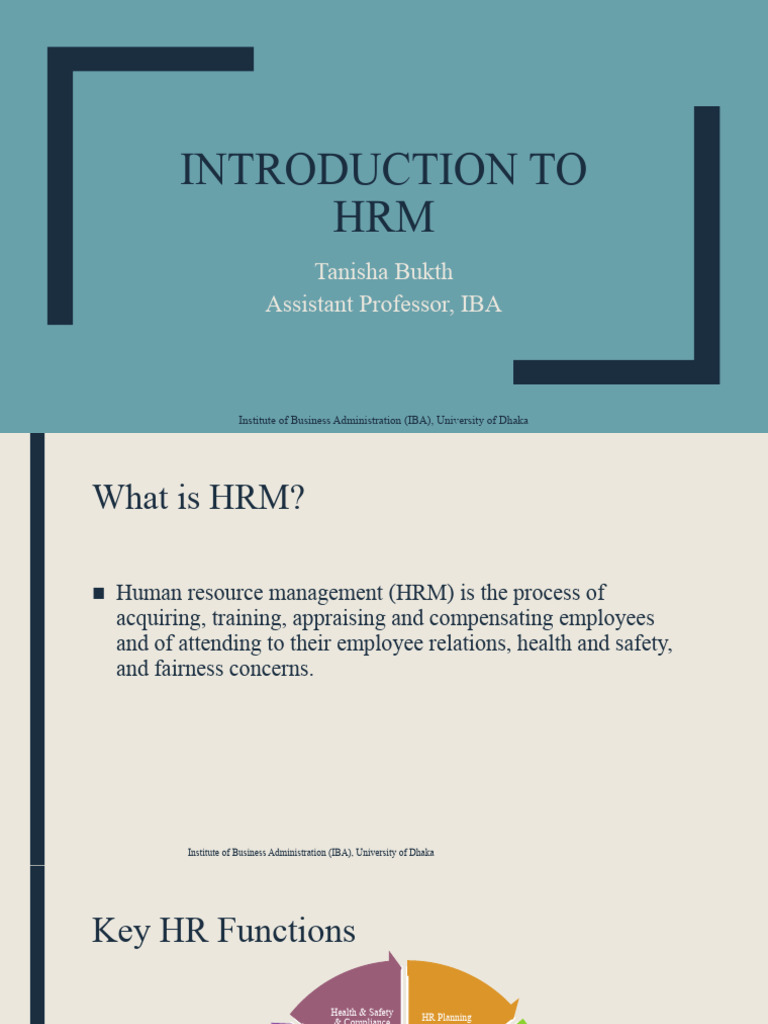 Session 1 Introduction To HRM | PDF | Human Resource Management | Human ...