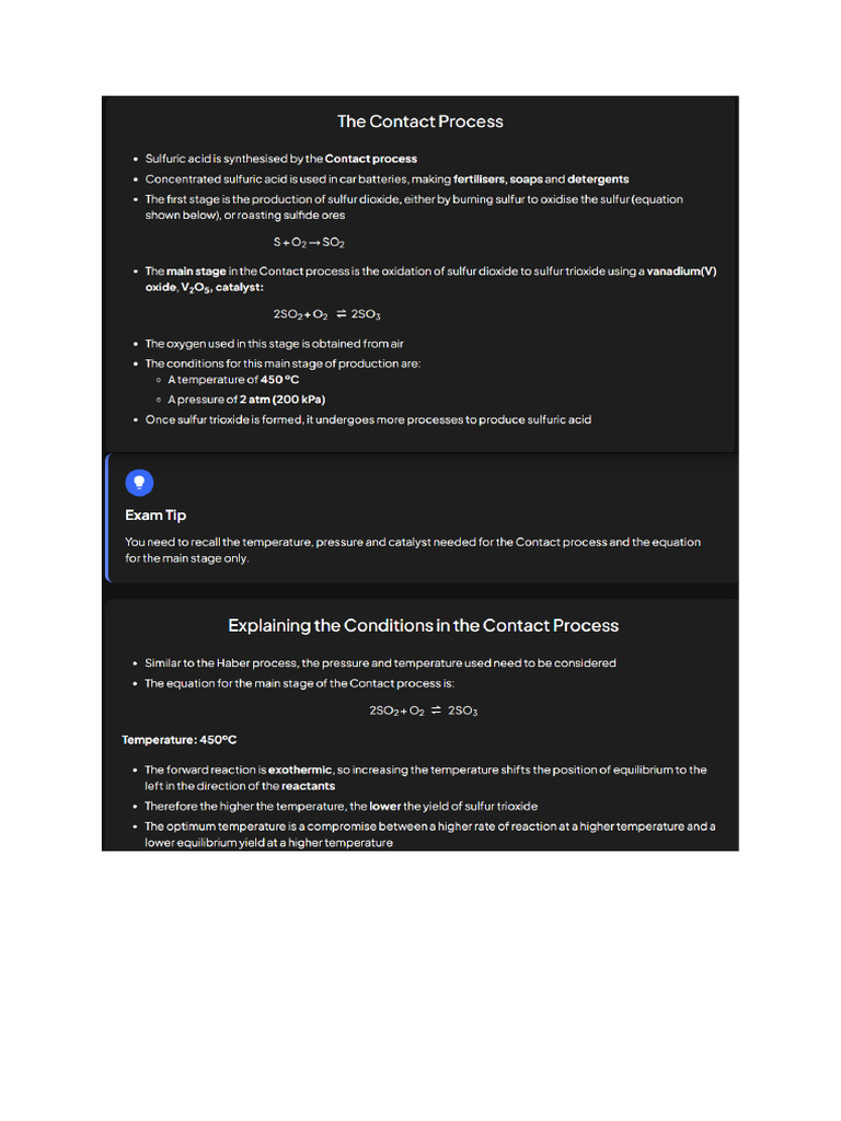 Haber and Contact Process | PDF