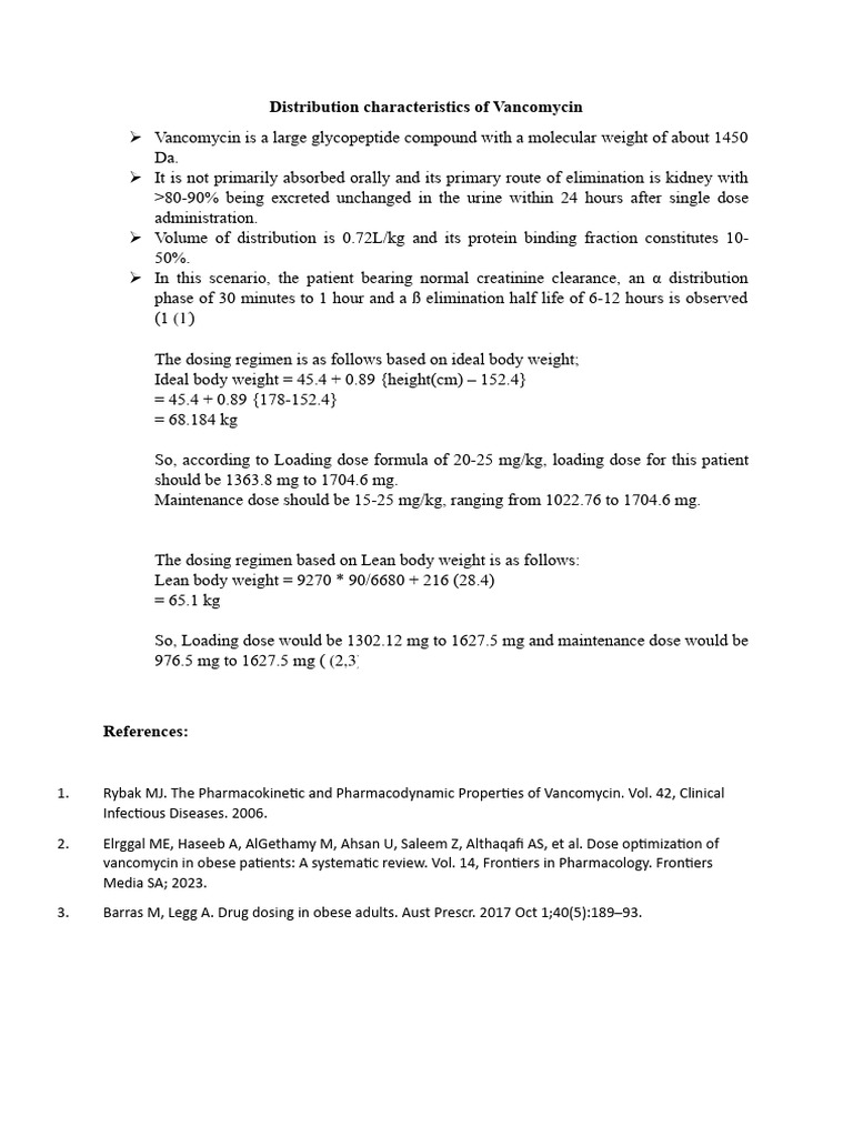 Vancomycin Dosing Guidelines | PDF | Wellness