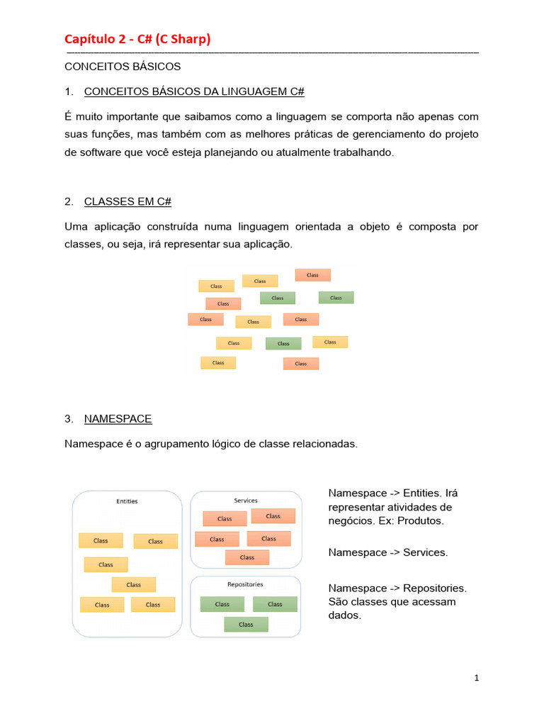 Capítulo 2 C Namespace Classes Assembly Pdf C Sharp Linguagem De Programação 5492