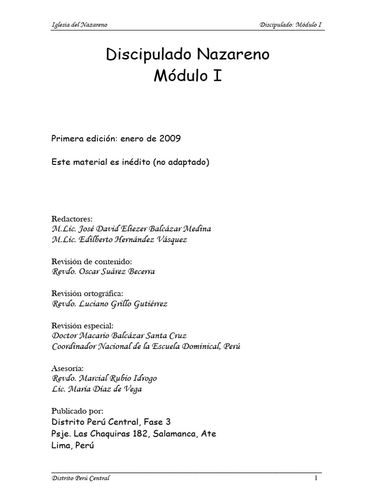 Discipulado DPC - Módulo 1 | PDF | Pecado | Cristo (título)