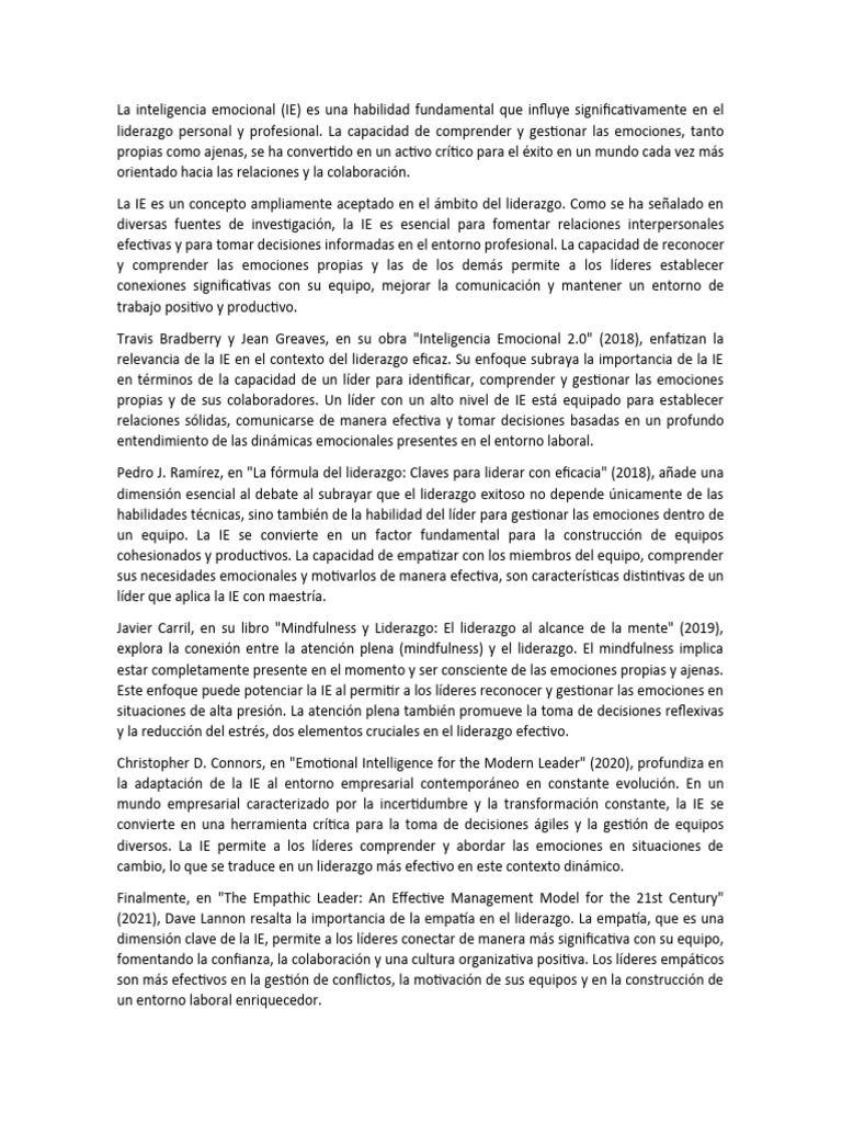 Aspectos Claves de La Inteligencia Emocional para Mejorar El Liderazgo Personal y Profesional ...