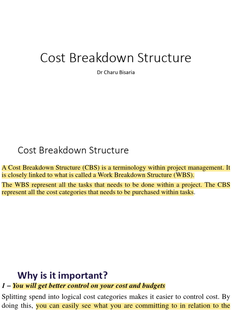 Module 2 Cost Breakdown Structure | PDF | Project Management | Business