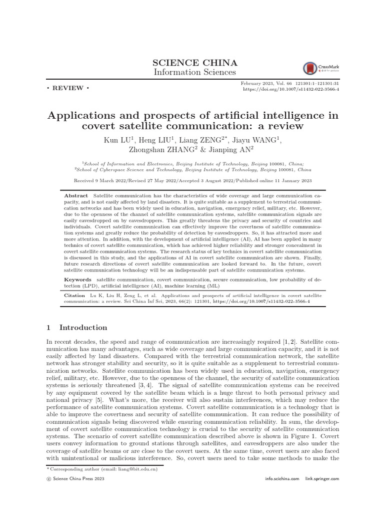 AI in Covert Satellite Communication | PDF | Artificial Neural Network ...