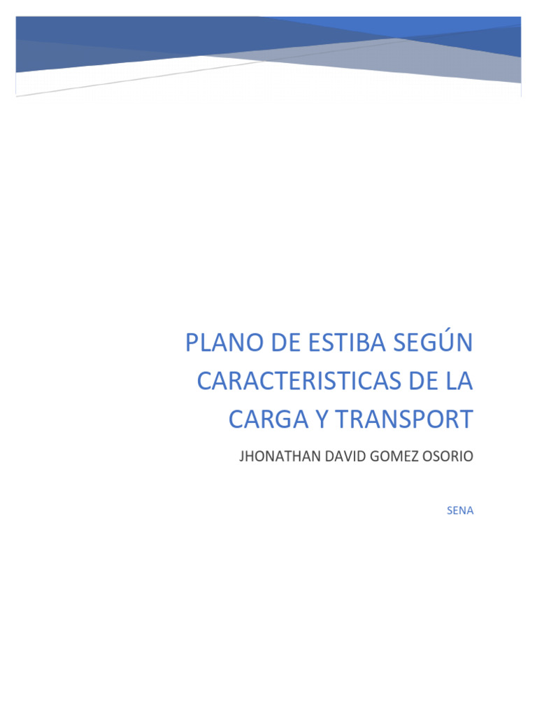 Plano de Estiba | PDF