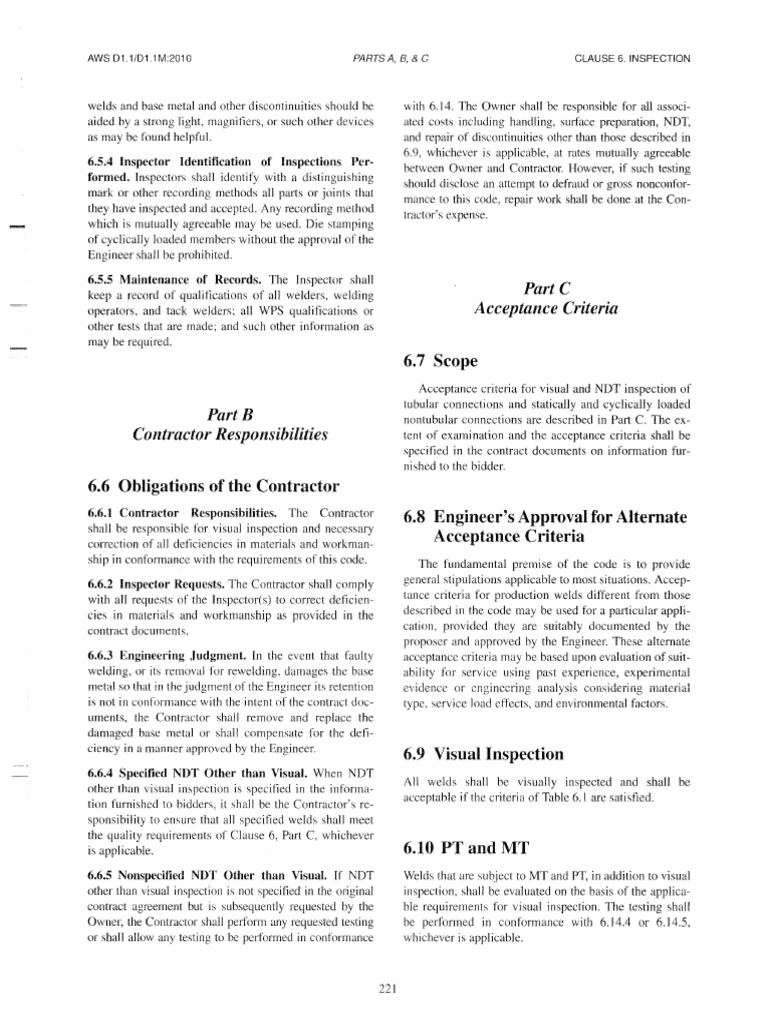 Extract Pages From AWS D1.1 D1.1M 2010 | PDF