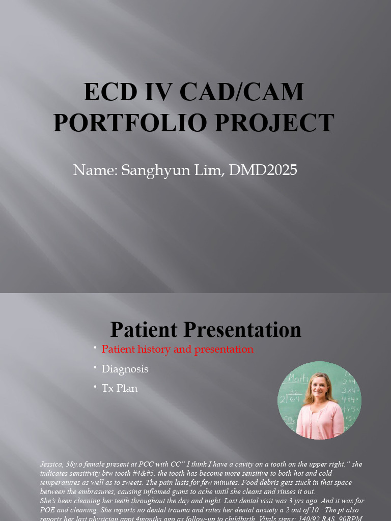 01.2023 ECD IV CADCAM Portfolio Sanghyun Lim | PDF | Mouth | Clinical ...