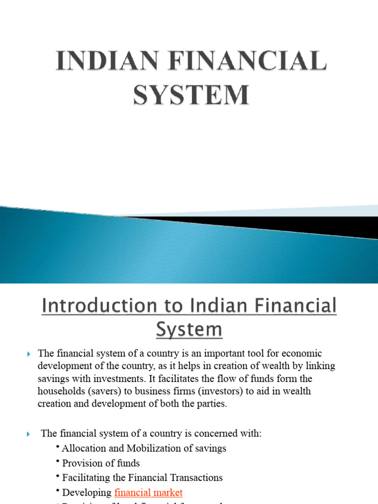Indian Financial System | PDF | Non Bank Financial Institution ...