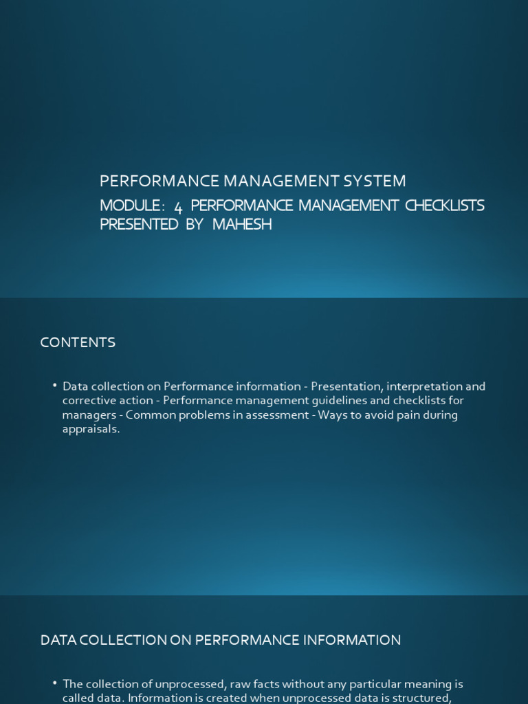 Module 4 Pms | PDF | Performance Appraisal | Incentive