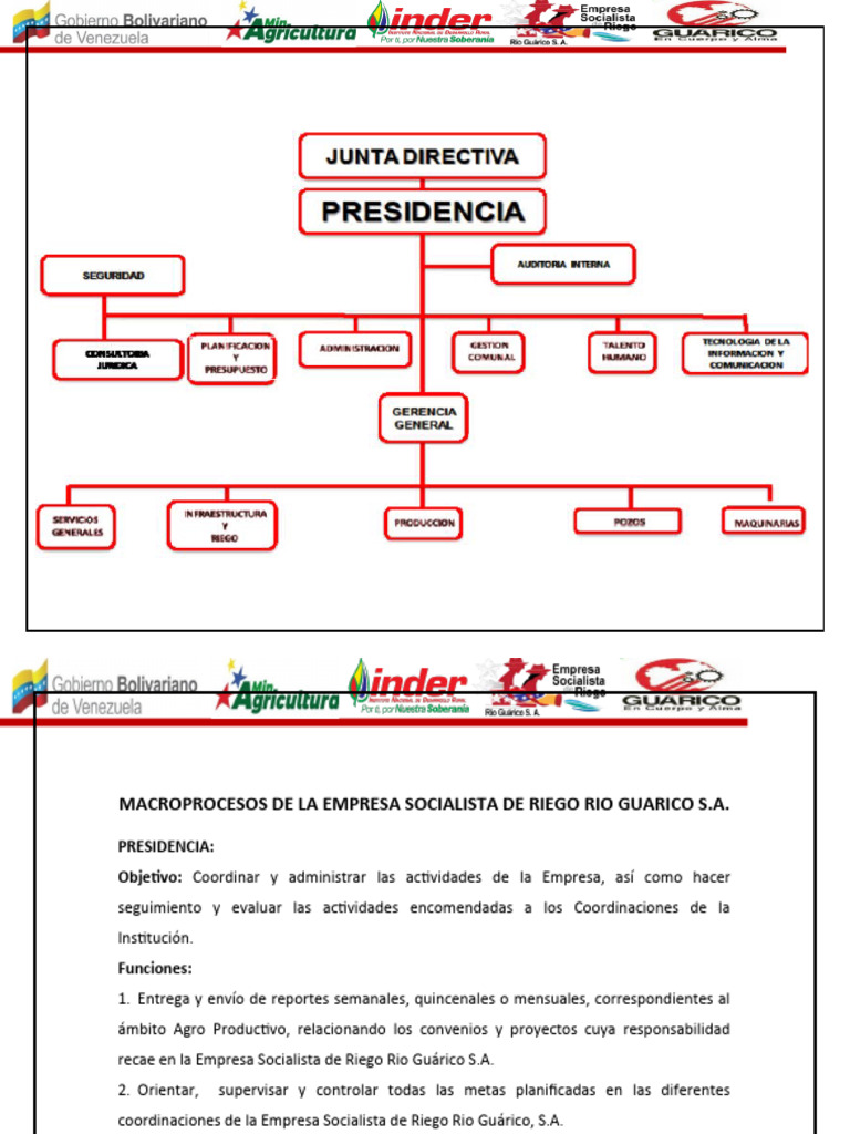 Estructura Organizativa y Macroprocesos Esrrg | PDF | Business | Presupuesto
