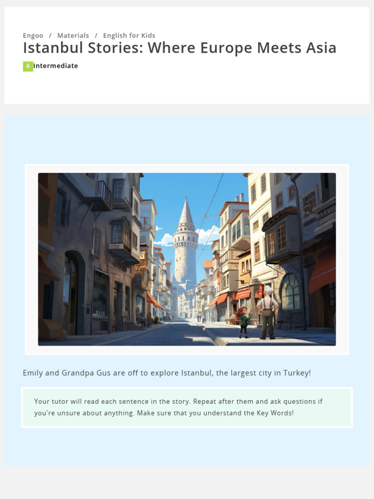 Istanbul Stories - Where Europe Meets Asia - Engoo | PDF | Istanbul