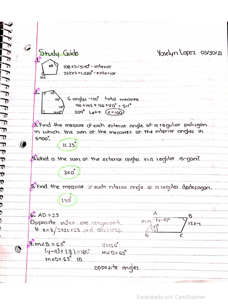 CH 7 Study Guide YL | PDF