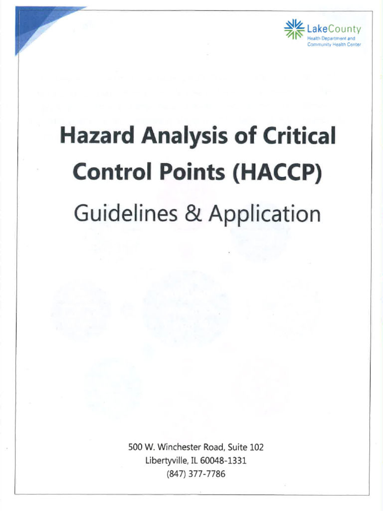 HACCP Guidelines & Application | PDF