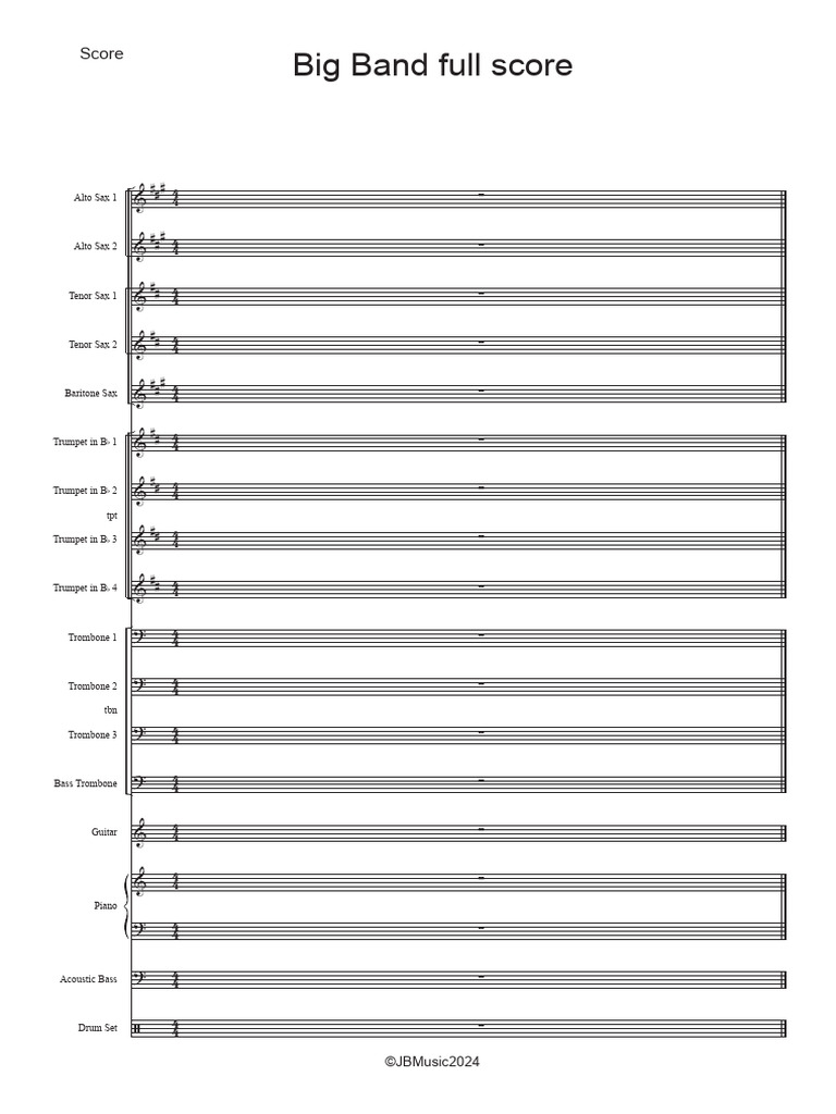 Layout Score Big Band - Score - Score | PDF