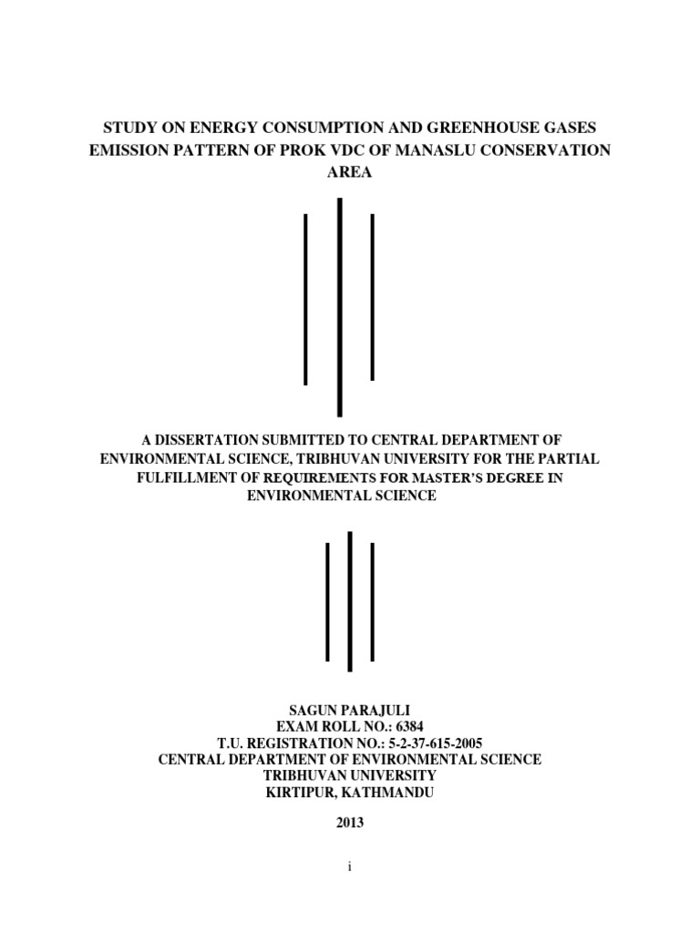 14 Study On Energy Consumption and Greenhouse Gases Emission Pattern of Prok VDC of Manasalu ...