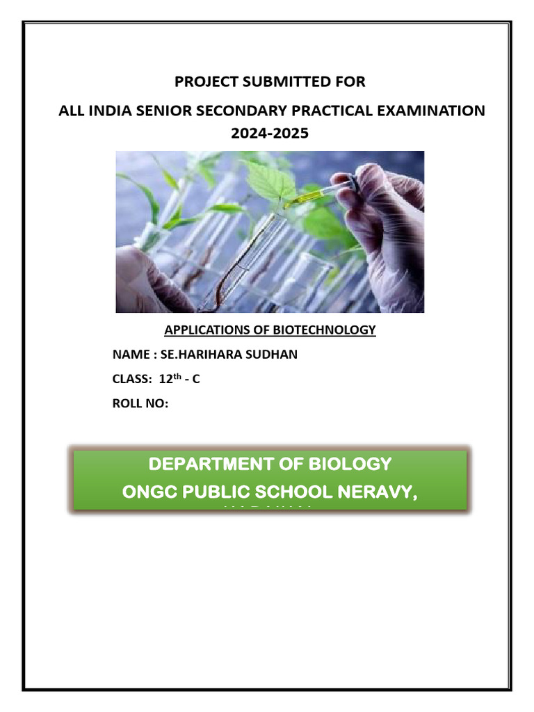 Bio Project | PDF | Gene Therapy | Biotechnology