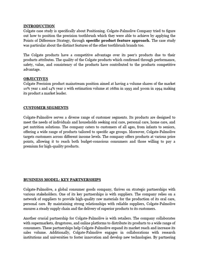 Positioning Case Study On Colgate Analysis | PDF | Brand | Product ...