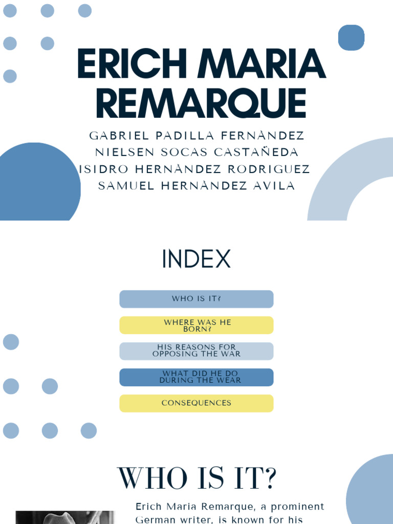 Erich Maria Remarque | PDF | Classics