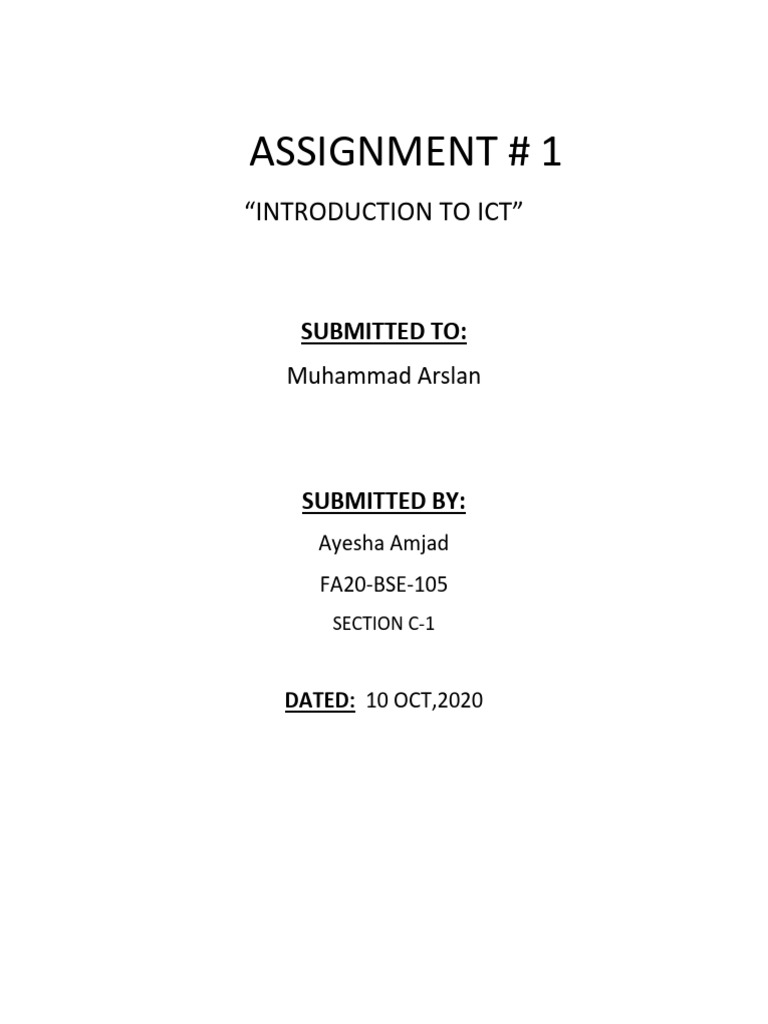 Assignment 1 Pdf Desktop Computer Microcomputers 